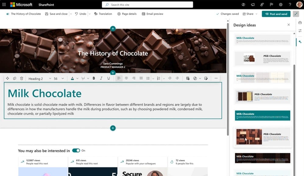 Microsoft 365 Introduces SharePoint Design Ideas For Enhanced Content ...