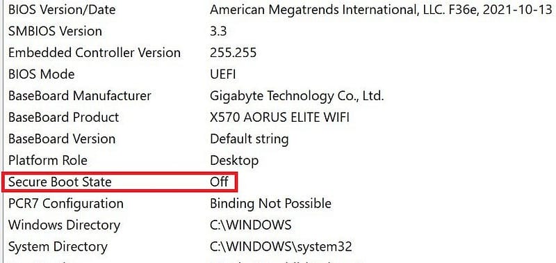 Secure Boot Enabled But Not Active In Windows 11