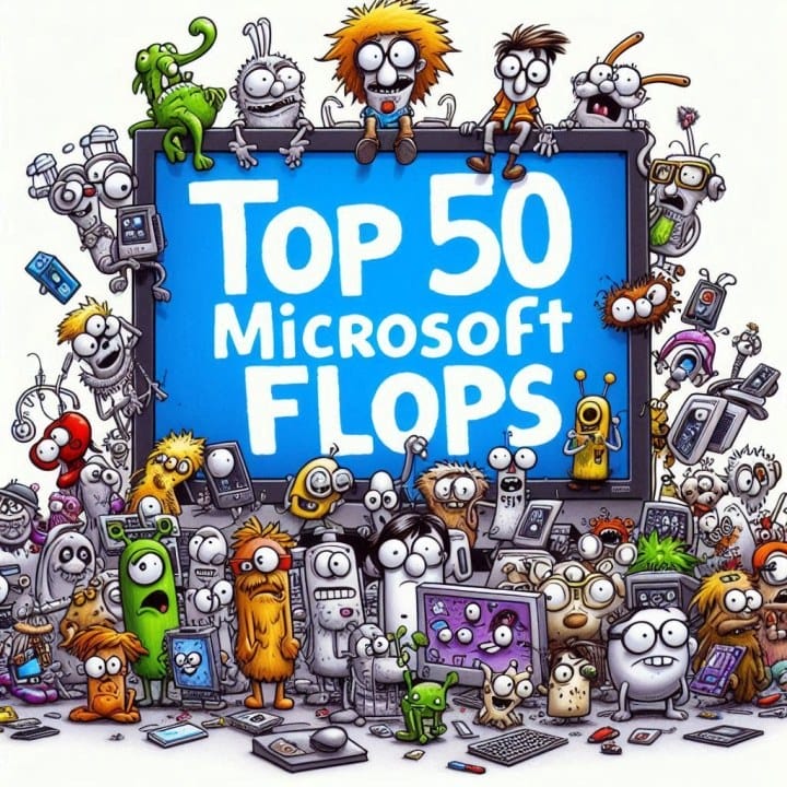 The Top 50 Biggest Microsoft Flops Over The Last 50 Years
