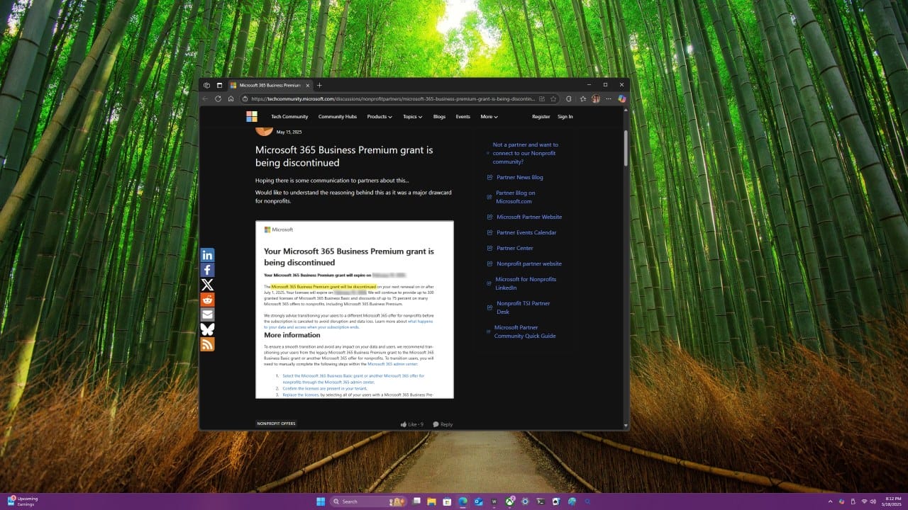 Microsoft Ends Free Microsoft 365 Business Premium Grant For Nonprofits ...