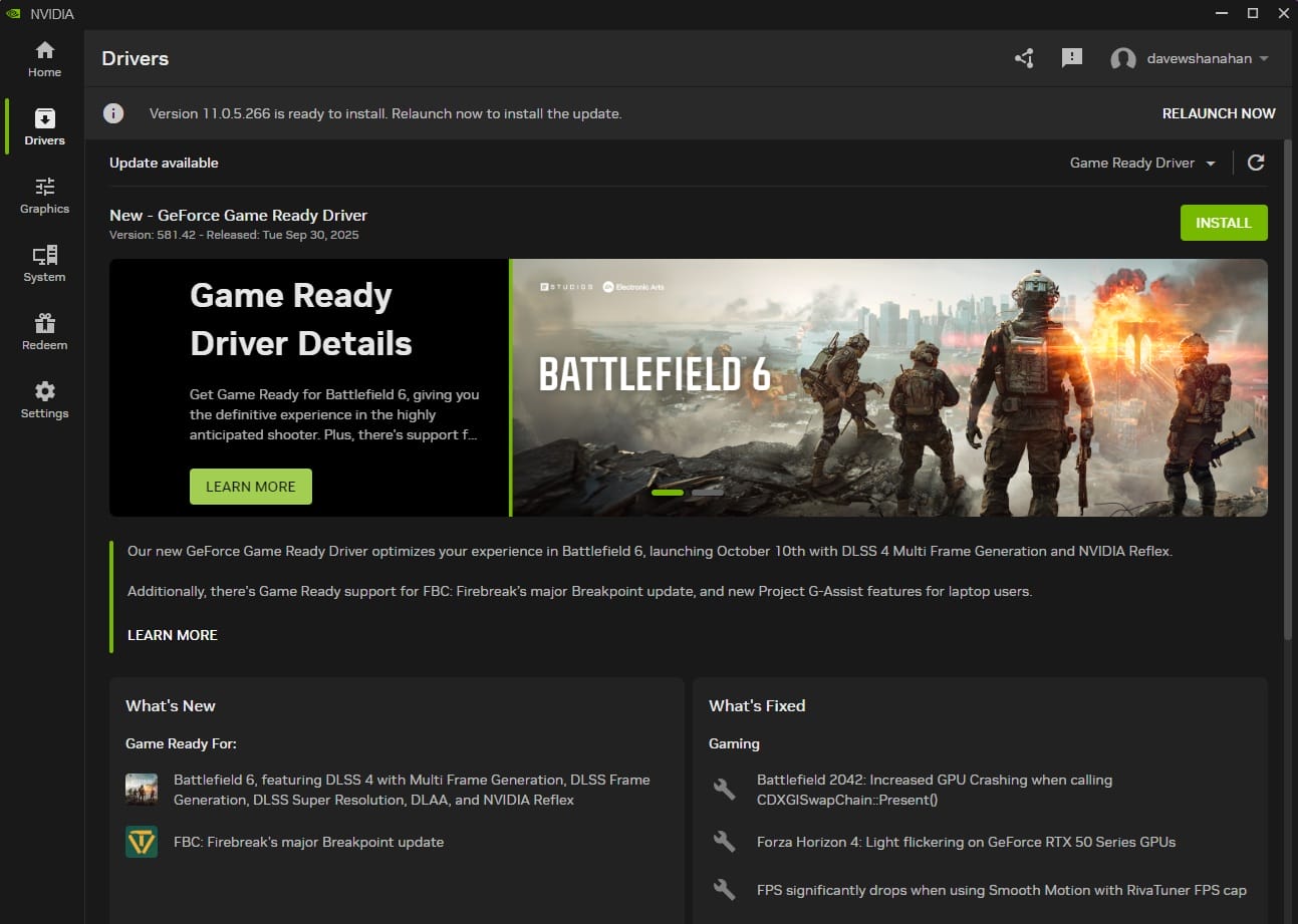 NVIDIA Releases Battlefield 6 Game Ready Driver With DLSS 4 And NVIDIA Reflex Support